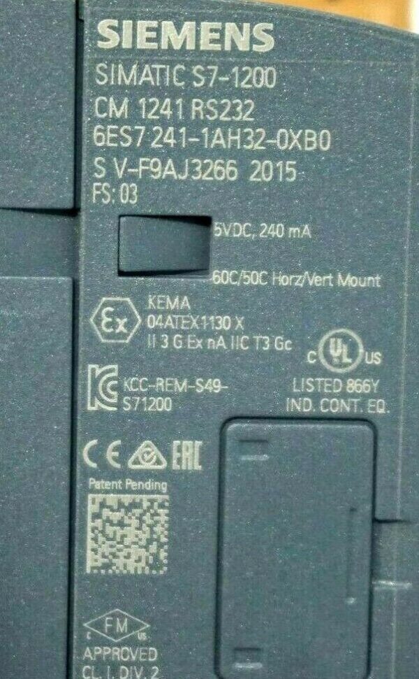 NEW SIEMENS 6ES7-241-1AH32-0XB0 COMMUNICATION MODULE 6ES72411AH320XB0 ...