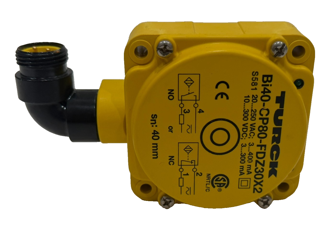NEW TURCK BI40-CP80-FDZ30X2/S581 PROXIMITY SWITCH 20-250VAC ...