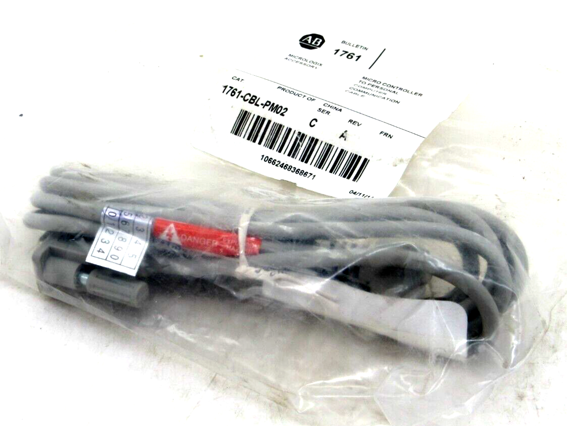 ALLEN BRADLEY 1761-CBL-PM02 MICROLOGIX CABLE SER.C 1761CBLPM02 NEW ...