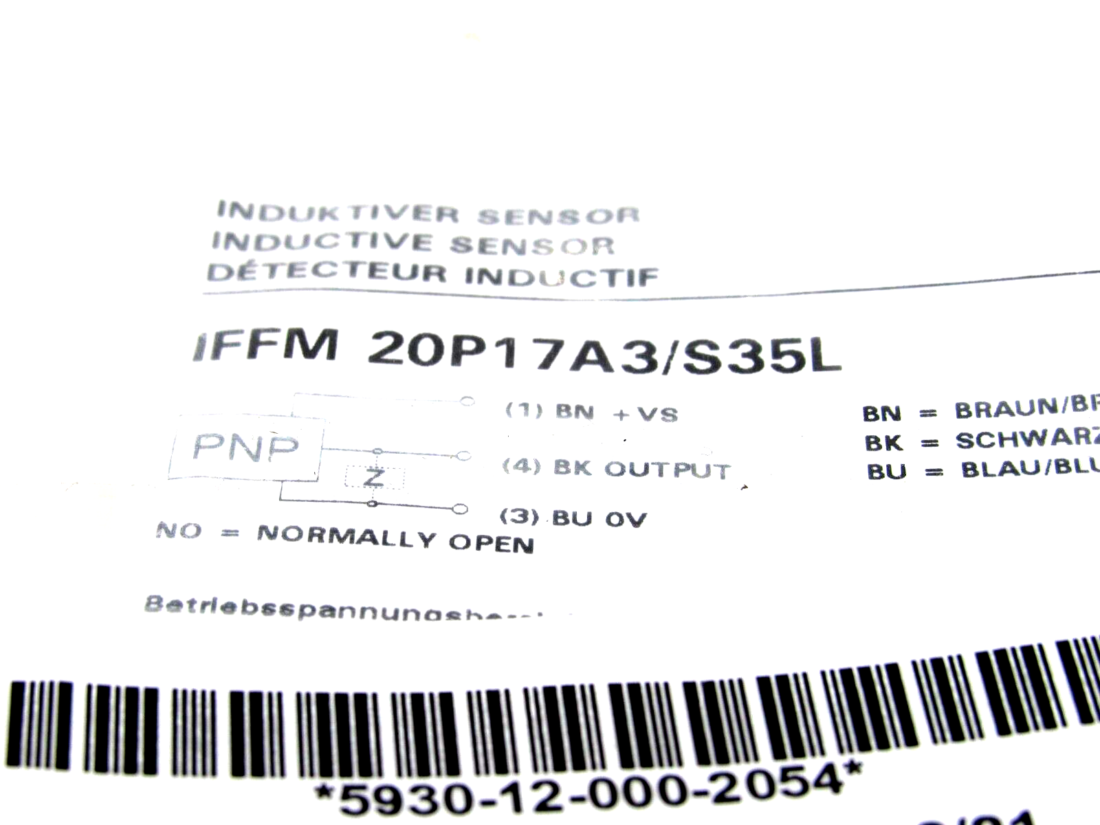 NEW BAUMER IFFM 20P17A3/S35L INDUCTIVE PROXIMITY SWITCH IFFM20P17A3S35L ...