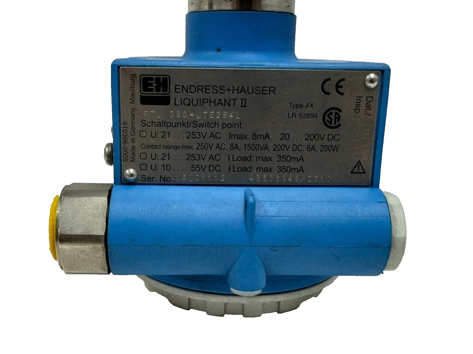 NEW ENDRESS+HAUSER FTL 360-UTE2B4L LIQUIPHANT II LEVEL SWITCH - SB ...