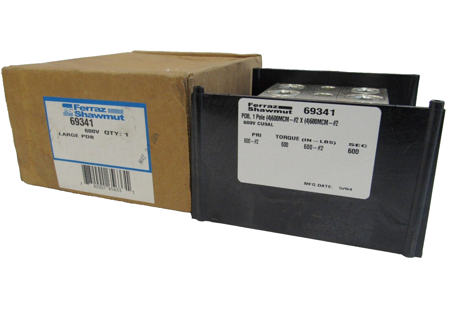 NEW FERRAZ SHAWMUT 69341 DISTRIBUTION BLOCK - SB Industrial Supply, Inc.