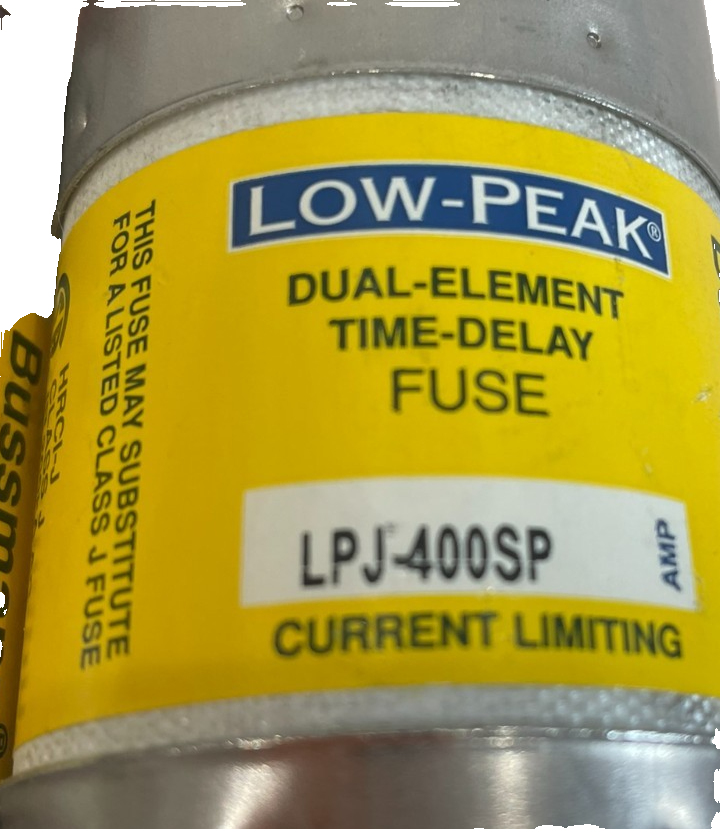 NEW LOT OF 8 BUSSMANN LPJ-400SP FUSES 600VAC 300VDC LPJ400SP - SB ...