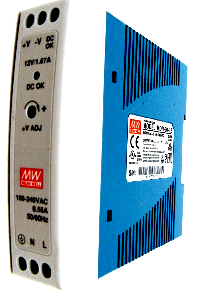 NEW MEAN WELL MDR-20-12 POWER SUPPLY MDR2012 - SB Industrial Supply, Inc.