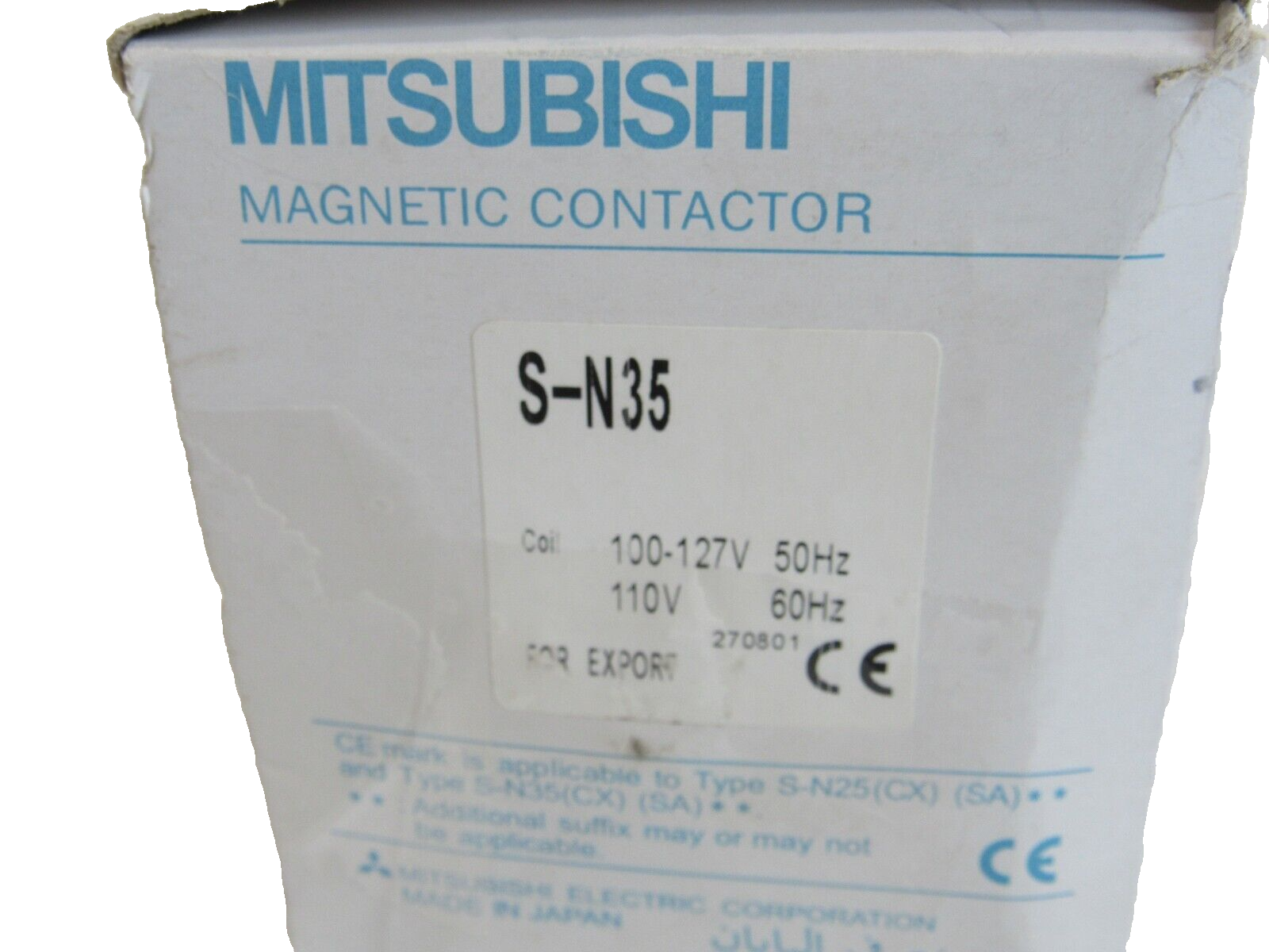 NEW MITSUBISHI S-N35 MAGNETIC CONTACTOR SN35 - SB Industrial Supply, Inc.