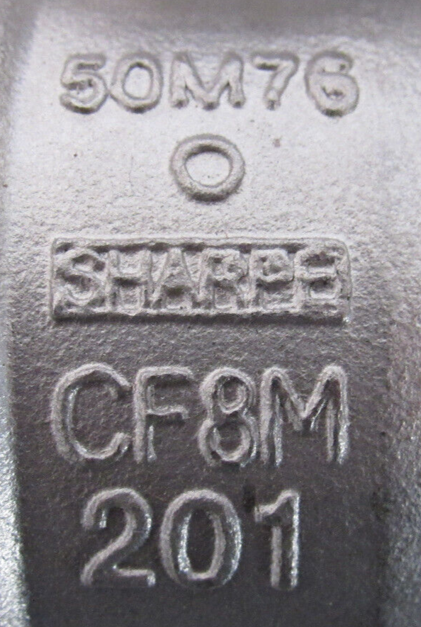 NEW SHARPE 50M76 BALL VALVE 1" CF8M 201 - SB Industrial Supply, Inc.
