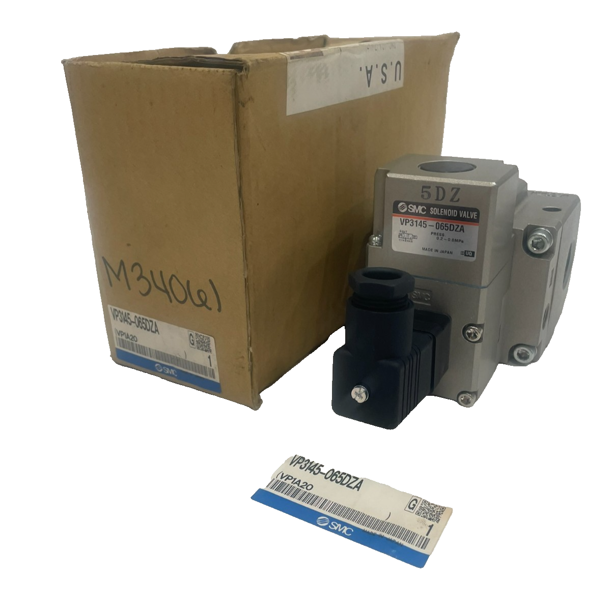 NEW SMC VP3145-065DZA 3 PORTSOLENOID VALVE VP3145065DZA - SB Industrial ...