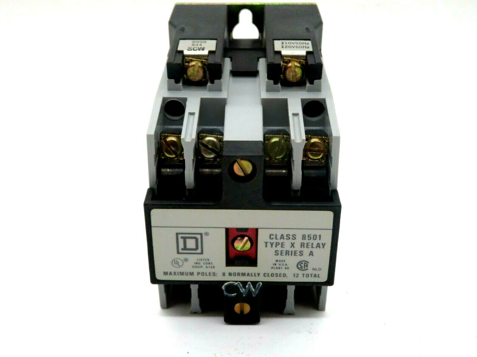 NEW SQUARE D CLASS 8501 XO-40 AC CONTROL RELAY SERIES A XO40 - SB ...