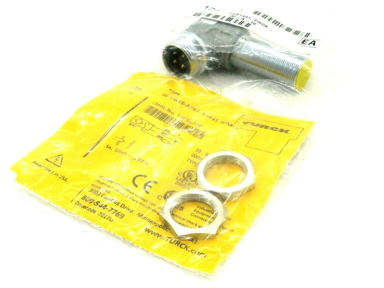 NEW TURCK BI5-G18-AP6X-B1441 PROXIMITY SENSOR T4696700 BI5G18AP6XB1441 ...