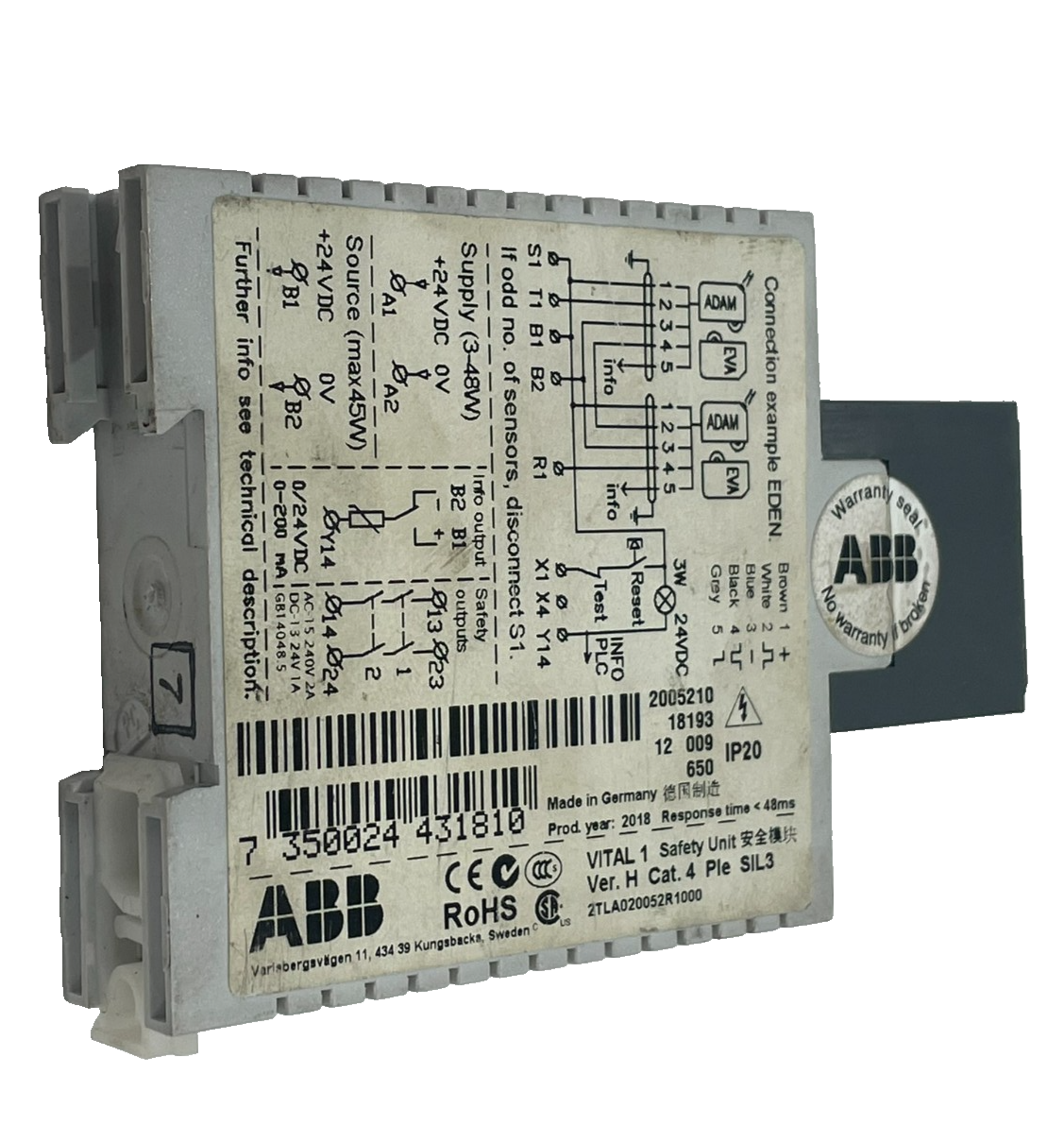 USED ABB 2TLA020052R1000 EXPANSION RELAY - SB Industrial Supply, Inc.