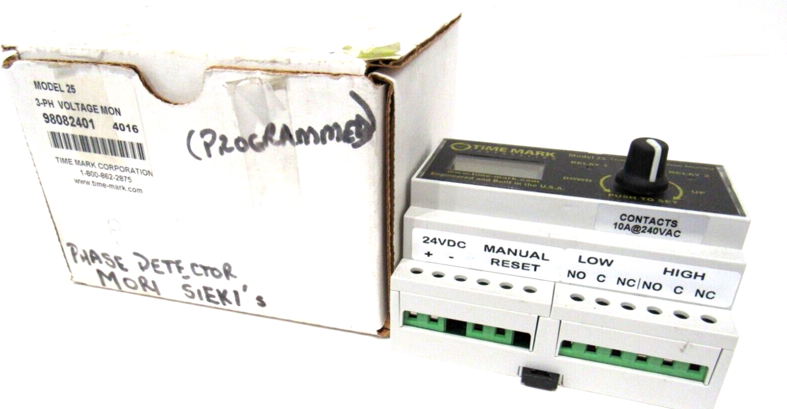 USED TIME MARK MODEL 25 3 PHASE VOLTAGE MONITOR - SB Industrial Supply ...