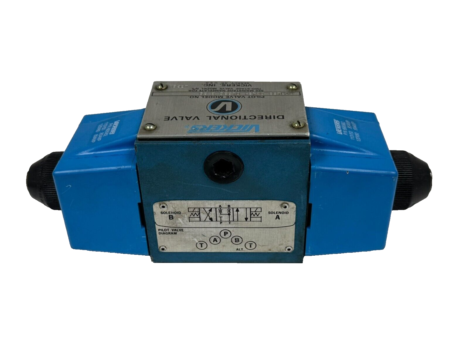 USED VICKERS DG4S4-0133C-B-60 DIRECTIONAL VALVE 879155 W/ 868982 COILS ...