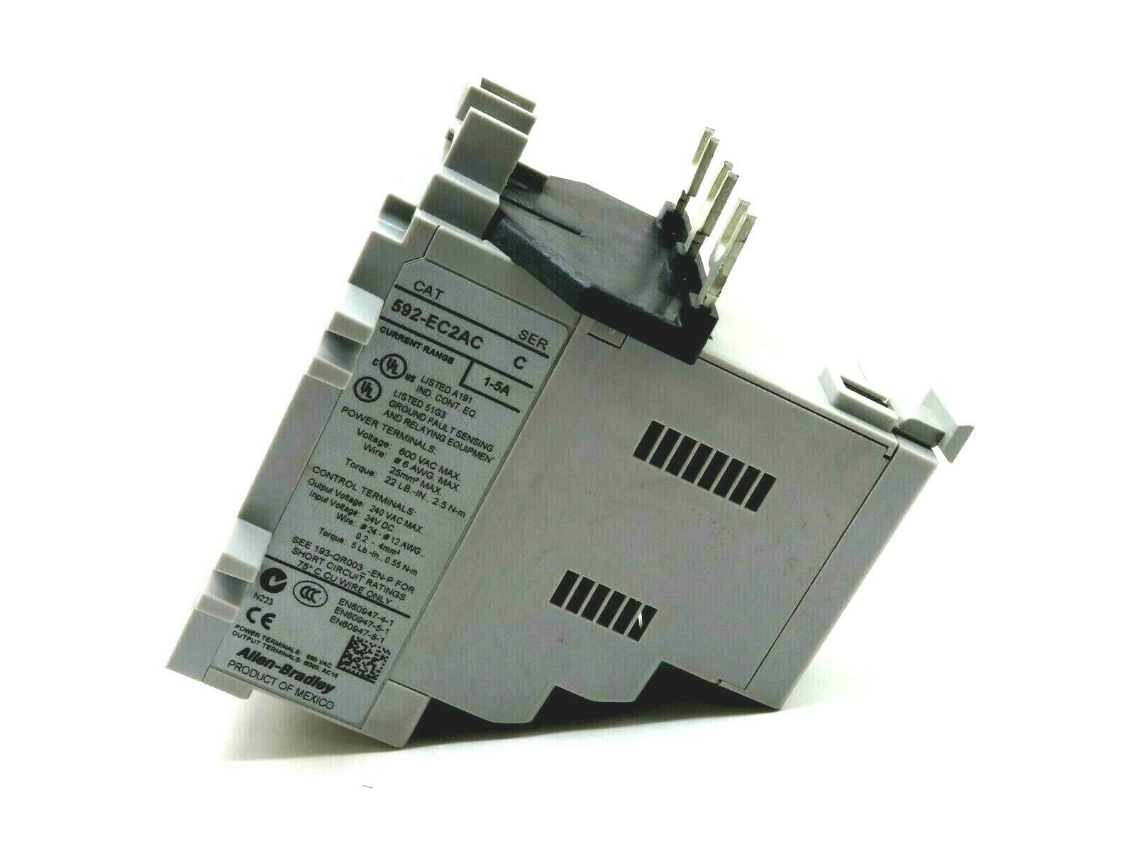 NEW ALLEN BRADLEY 592-EC2AC OVERLOAD RELAY E3 SERIES C PLUS 592EC2AC ...