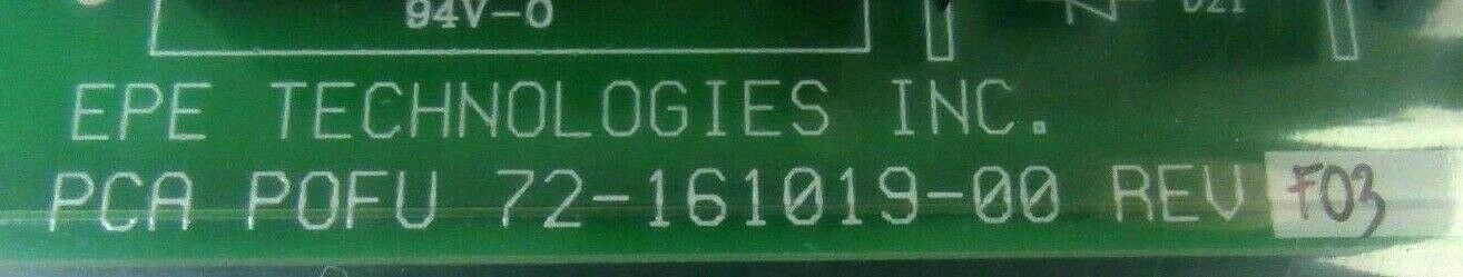 NEW EPE TECHNOLOGIES 72-161019-00 P0FU CONTROL BOARD EPS 3000 36KVA ...
