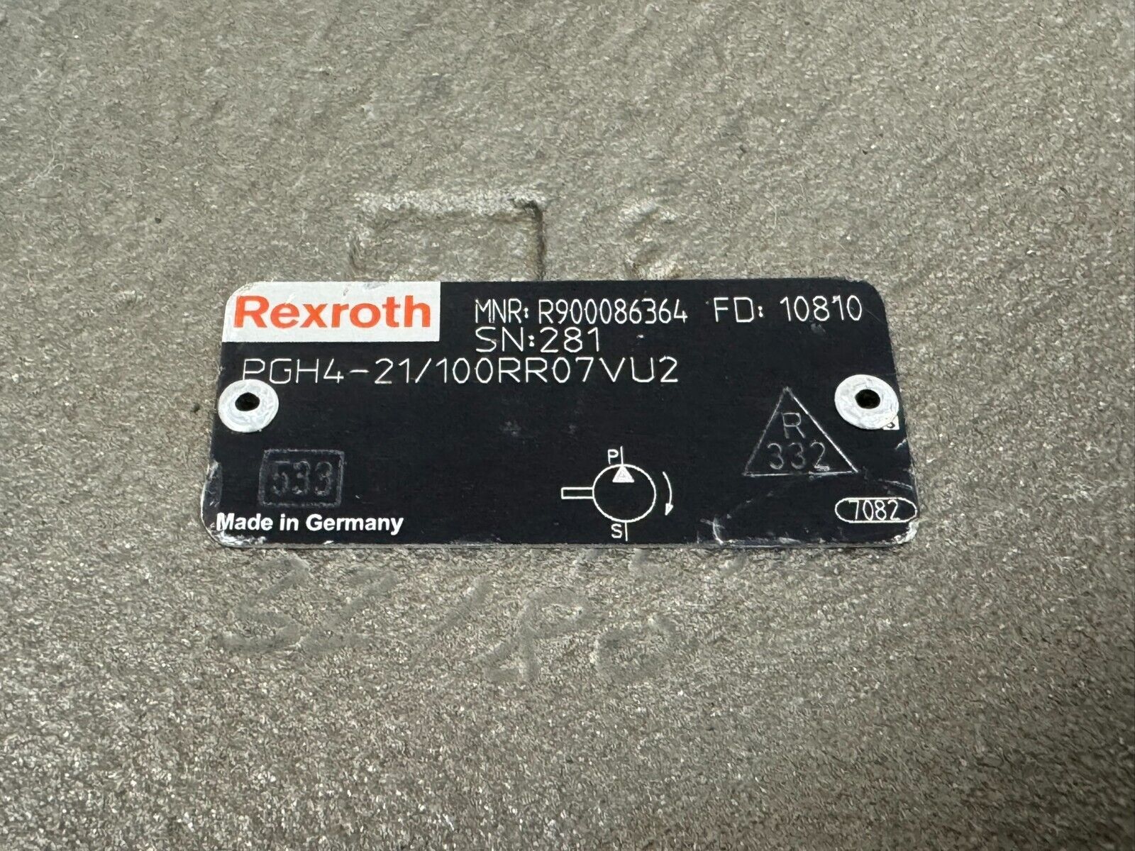 NEW REXROTH PGH4-21/100RR07VU2 HYDRAULIC GEAR PUMP R900086364 - SB ...