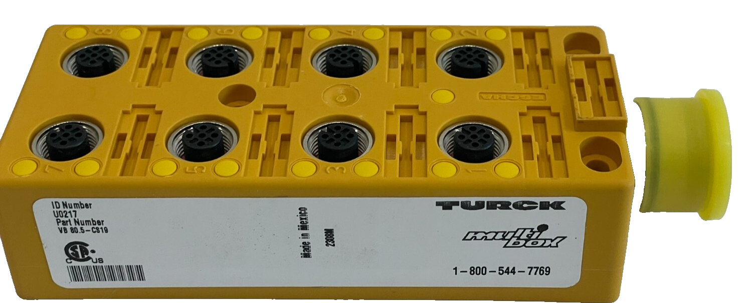 NEW TURCK VB 80.5-CS19 TERMINAL BLOCK CONNECTOR U0217 VB 805CS19 - SB ...
