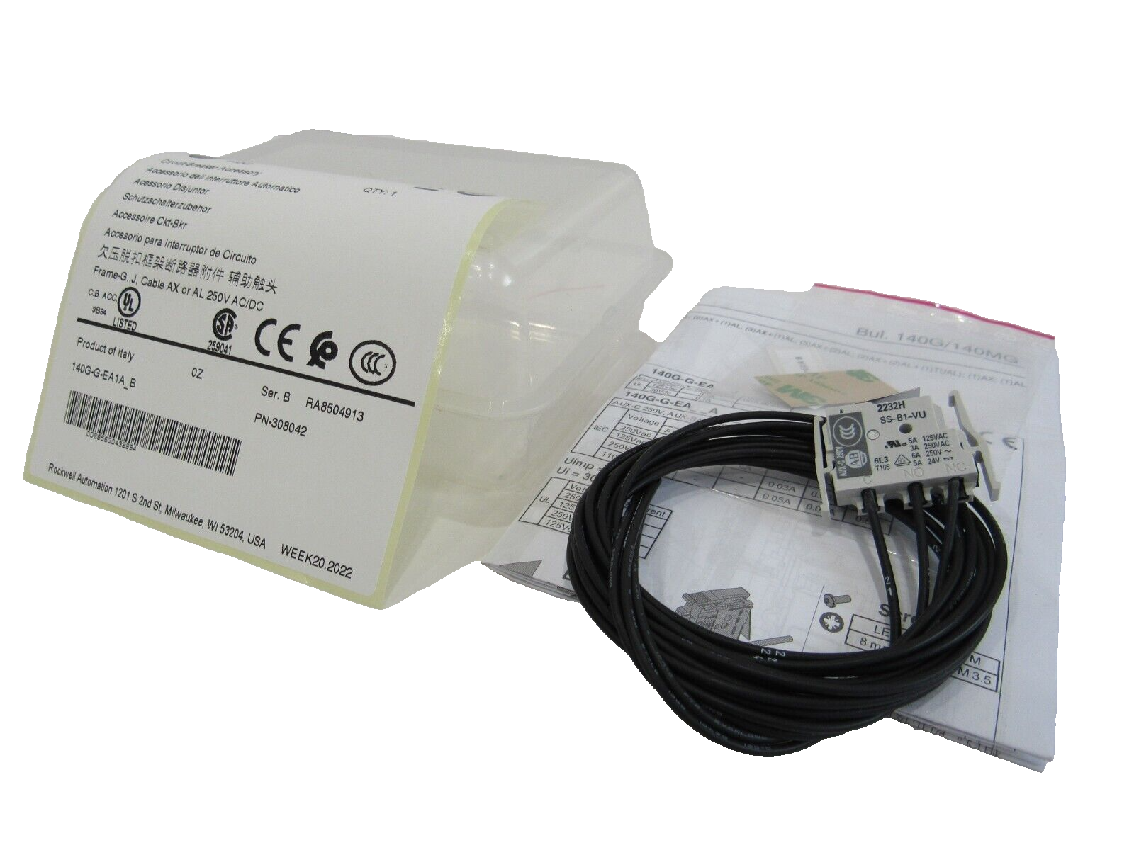 ALLEN BRADLEY SS-B1-VU CIRCUIT BREAKER 140G-G-EA1A NEW, SURPLUS - SB ...