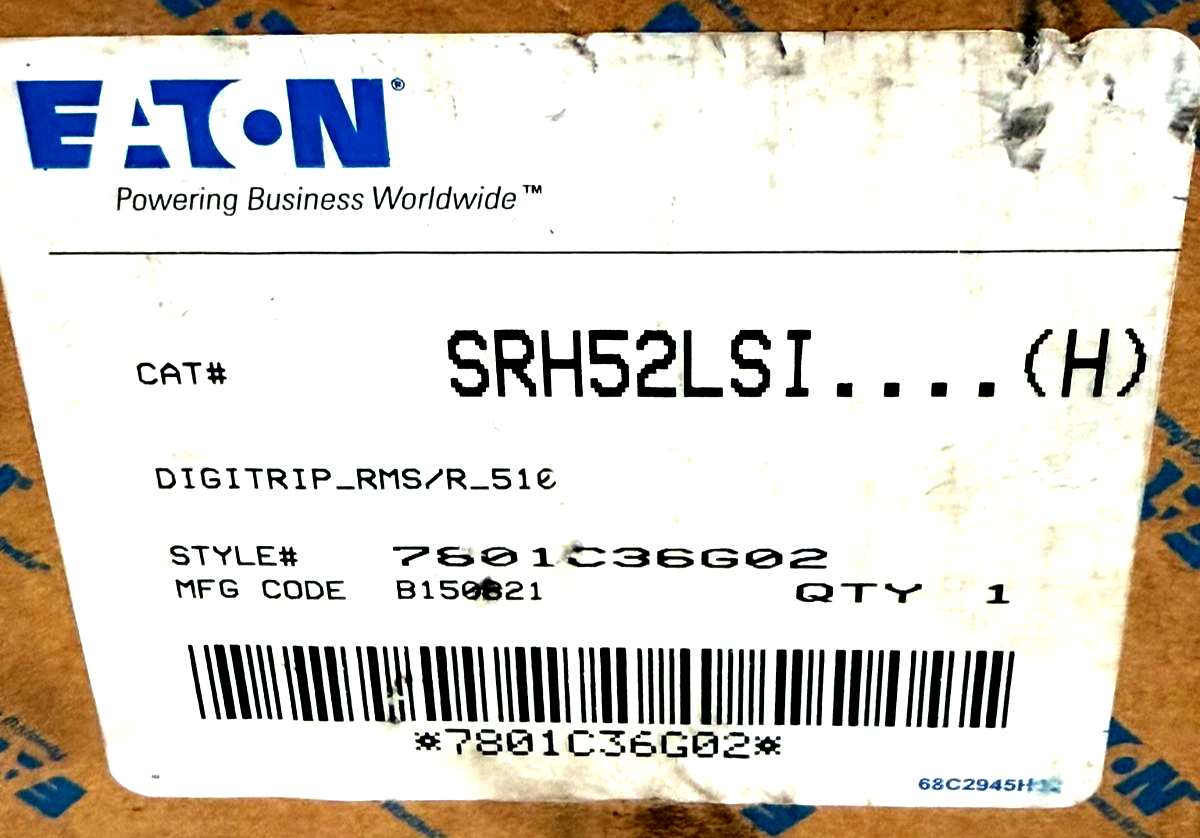 NEW EATON SRH5-2LSI DIGITRIP RMS TRIP UNIT SRH52LSI - SB Industrial ...