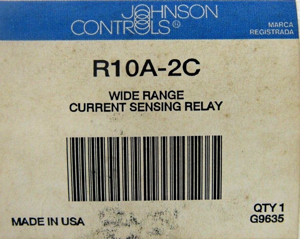 NEW JOHNSON CONTROLS R10A-2C CURRENT SENSING RELAY R10A2C - SB ...