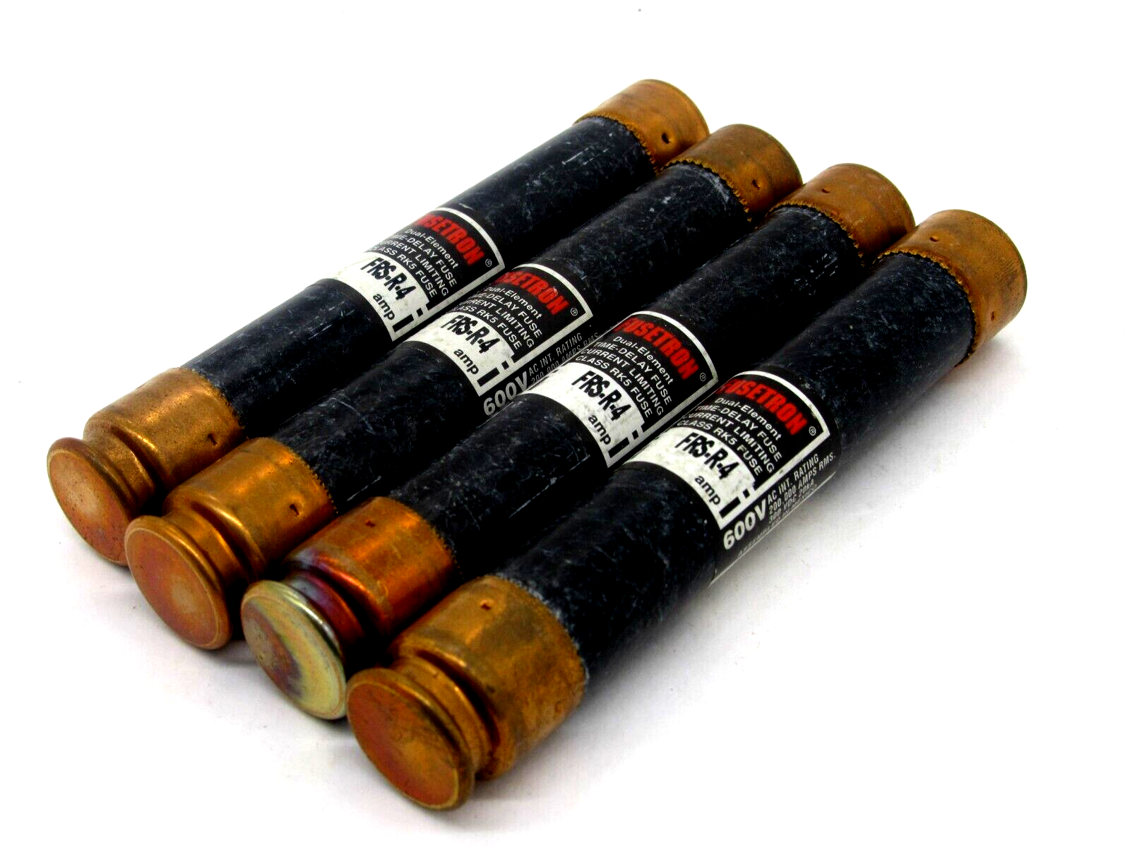 NEW LOT OF 4 BUSSMANN FRS-R-4 FUSETRON FUSES FRSR4 - SB Industrial ...