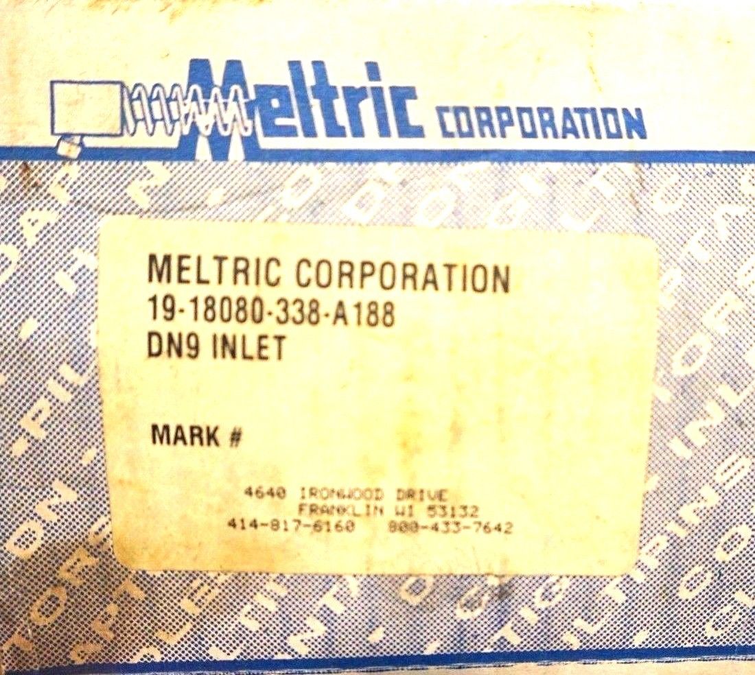 NEW MELTRIC 19-18080-338-A188 MULTI PIN PLUG DN9 INLET 1918080338A188 ...