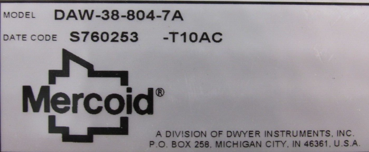 NEW MERCOID DAW-38-804-7A TEMPERATURE SWITCH DAW388047A - SB Industrial ...