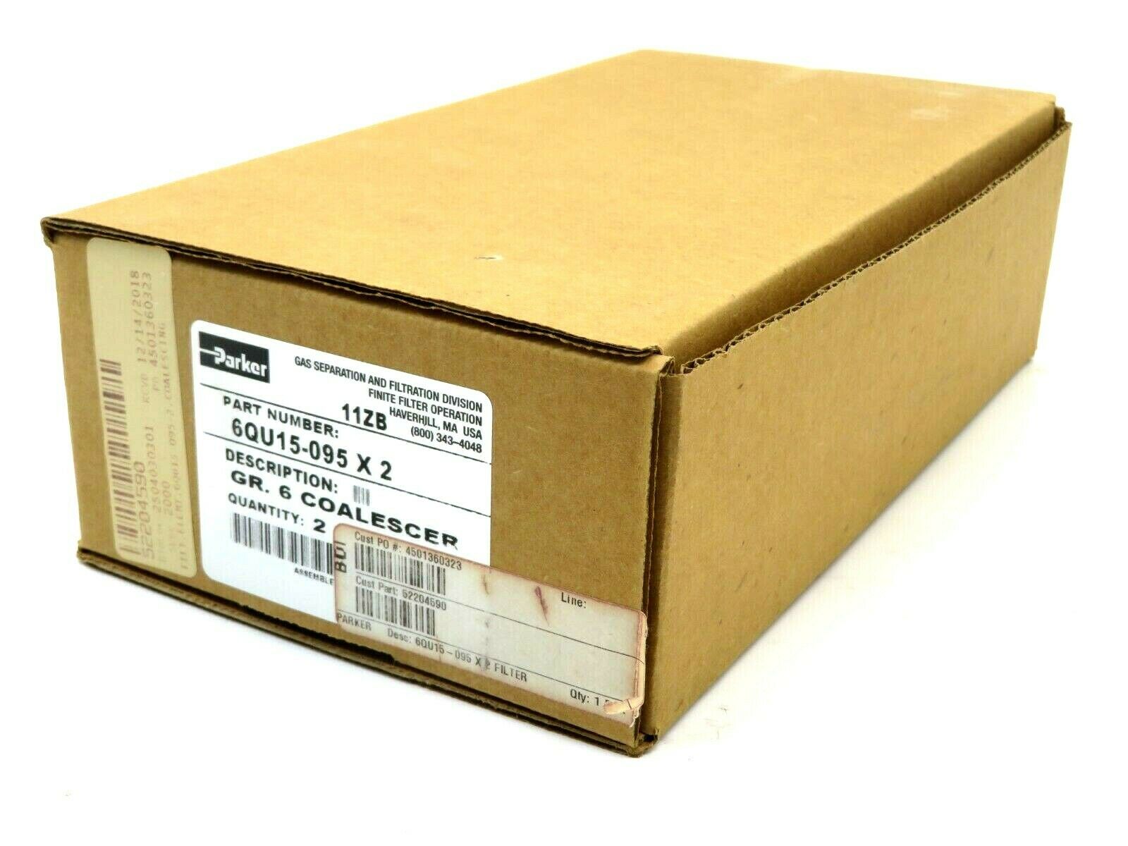 NEW PARKER 6QU15-095X2 COALESCER WITH PREFILTER 2/BOX 6QU15095X2 - SB ...