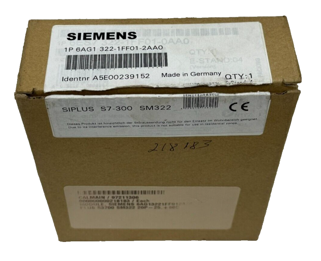 NEW SIEMENS 6AG1 322-1FF01-2AA0 SIPLUS S7-300 MODULE SM322 ...