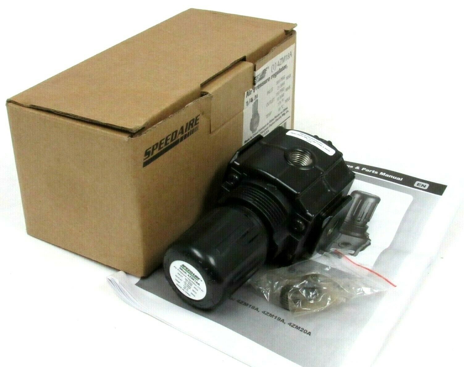 NEW SPEEDAIRE 4ZM18A AIR PRESSURE REGULATOR - SB Industrial Supply, Inc.