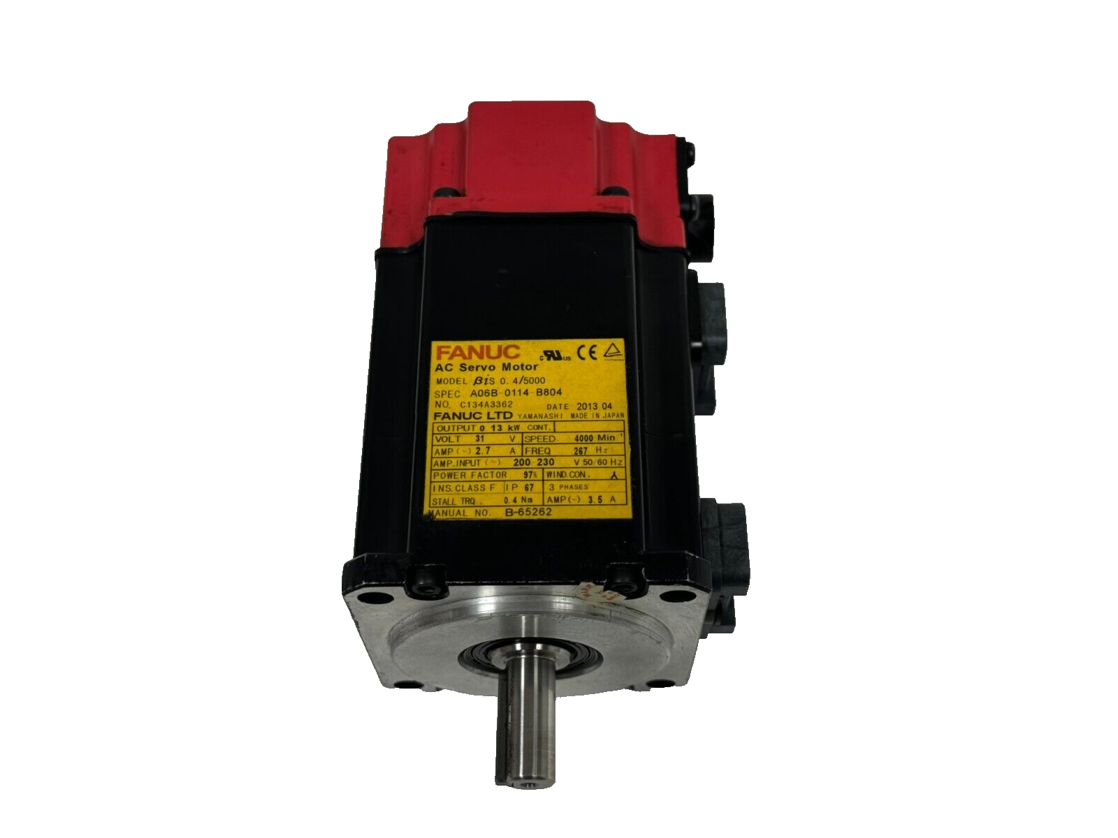 USED FANUC A06B-0114-B804 SERVO MOTOR BiS0.4/5000 A06B-0114-B804 - SB ...