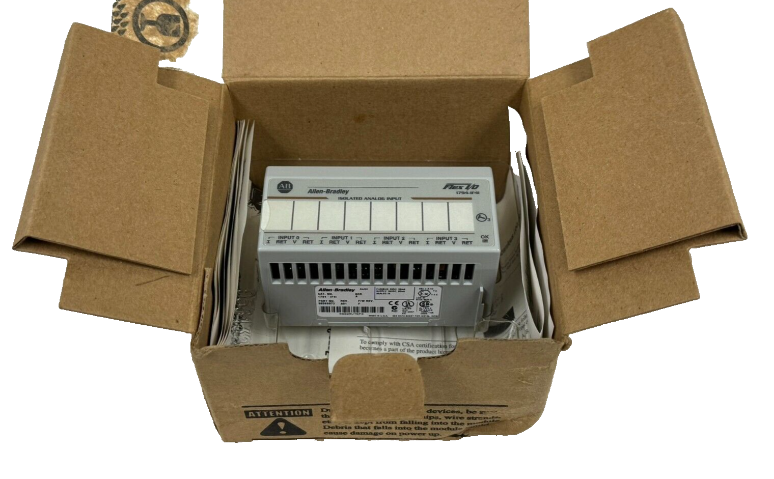 1794-IF4I ISOLATED ANALOG INPUT MODULE SER. A PRE-OWNED UNUSED SURPLUS ...