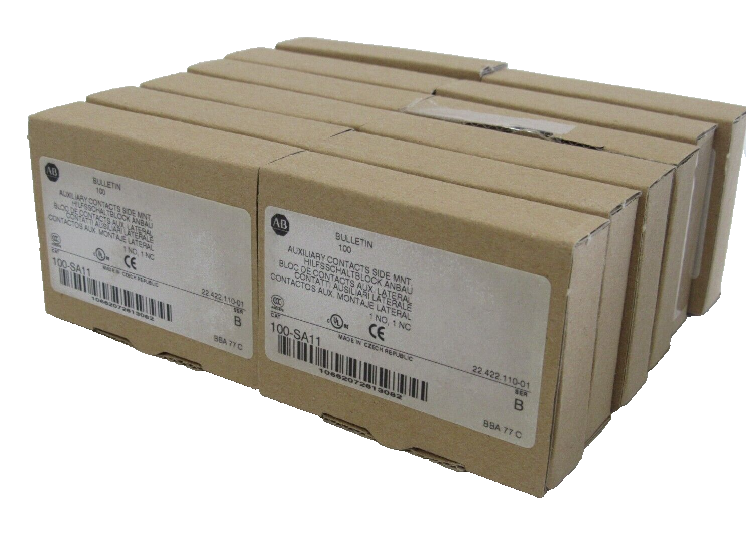ALLEN BRADLEY 100-SA11 AUXILIARY CONTACT SER.B 100SA11 LOT OF 12 NEW ...