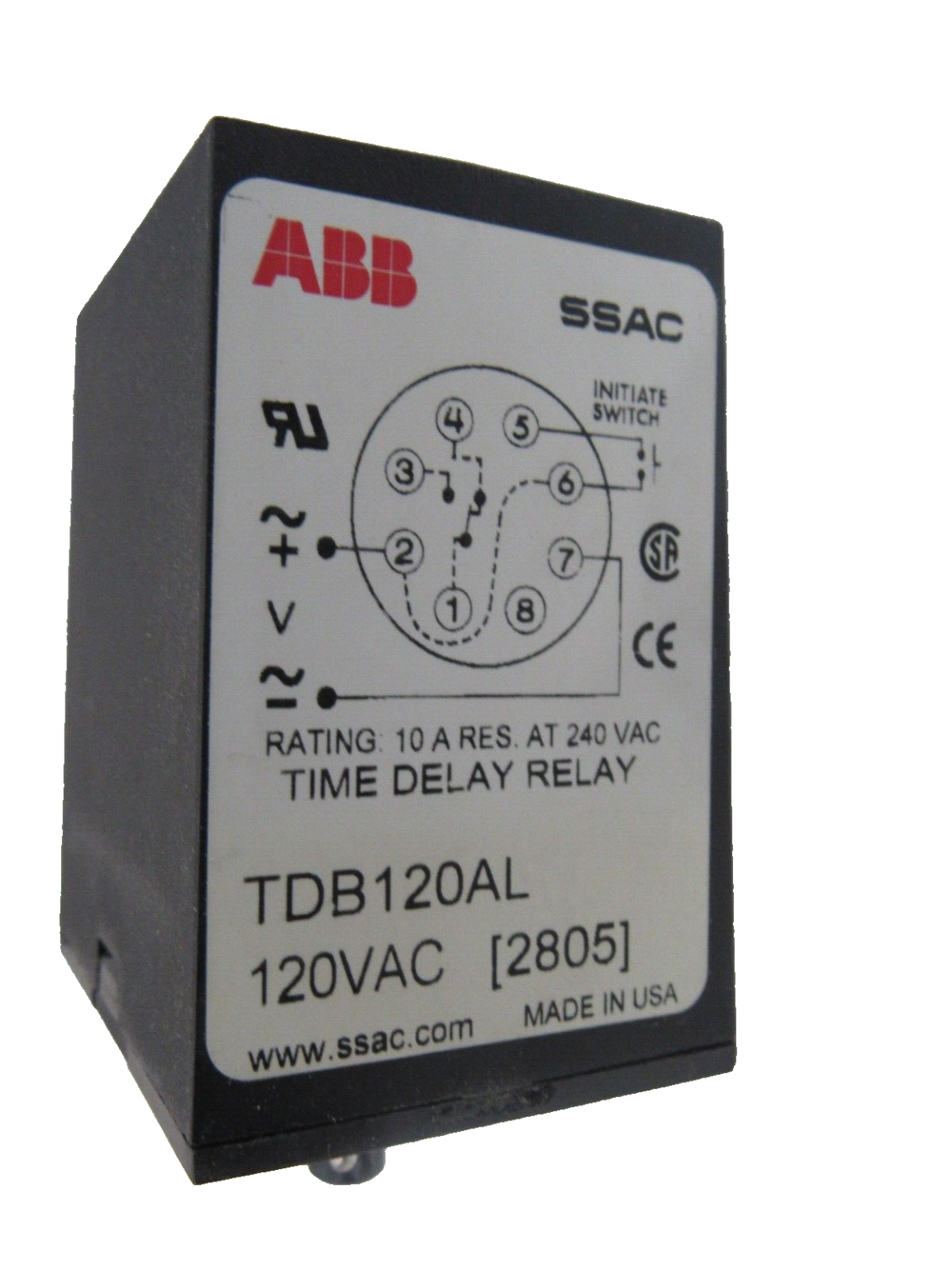 NEW ABB TDB120AL TIME DELAY RELAY 120VAC - SB Industrial Supply, Inc.