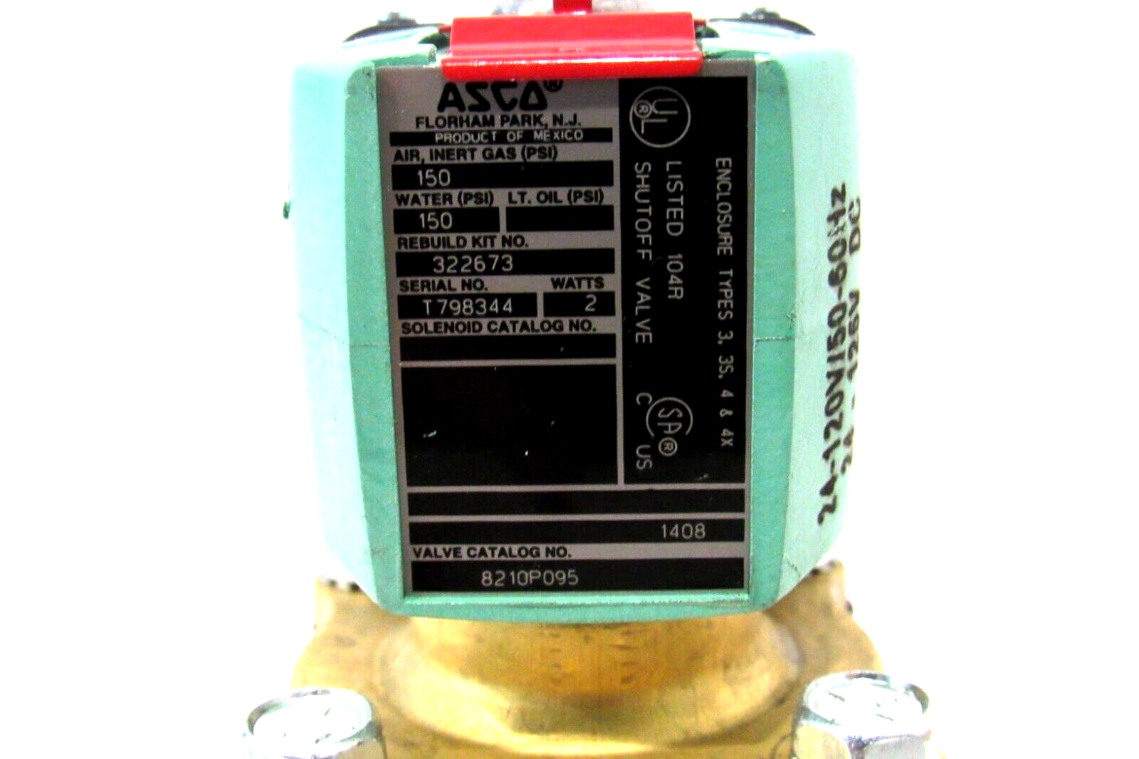 NEW ASCO 8210P095 SOLENOID VALVE - SB Industrial Supply, Inc.