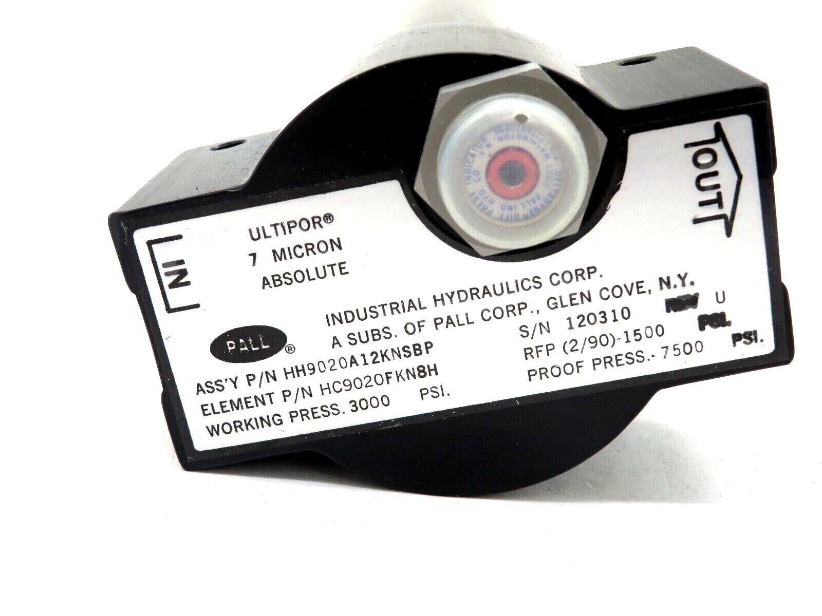 NEW PALL HH9020A12KNSBP HYDRAULIC FILTER HOUSING HC9020FKN8H - SB ...