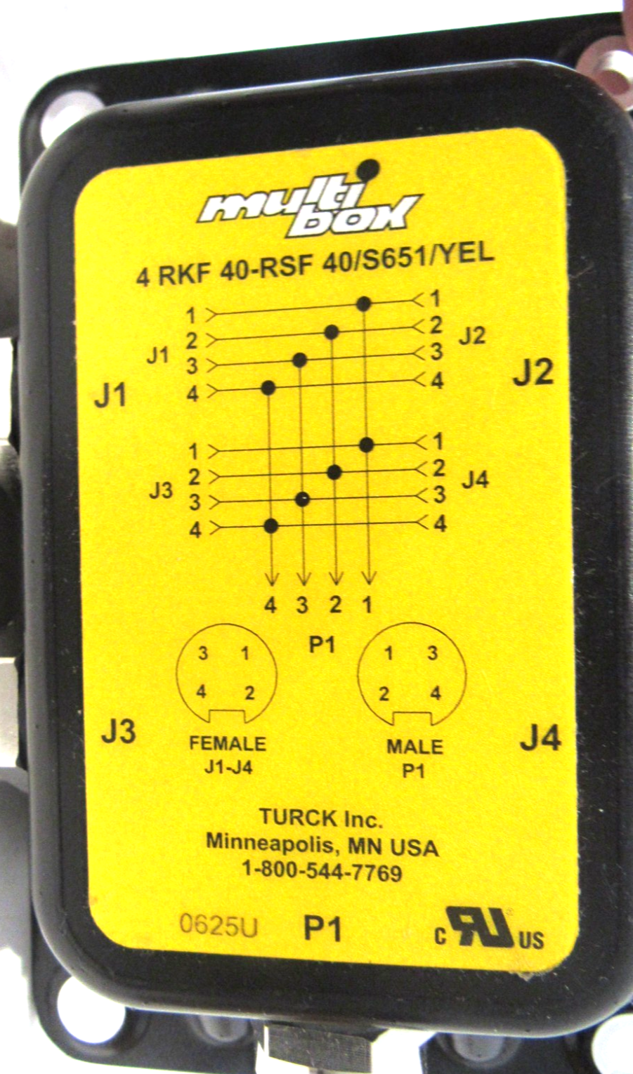 NEW TURCK 4 RKF 40-RSF 40/S651/YEL JUNCTION BOX - SB Industrial Supply ...