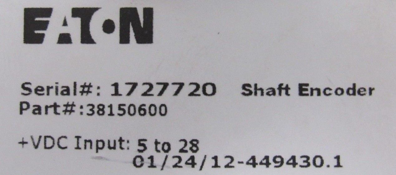 USED EATON 38150600 SHAFT ENCODER - SB Industrial Supply, Inc.