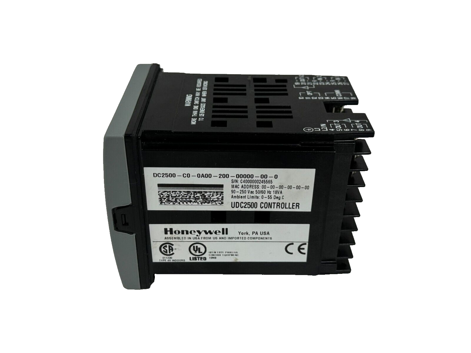 USED HONEYWELL DC2500-C0-0A00-200-00000-00-0 UDC2500 CONTROLLER - SB ...