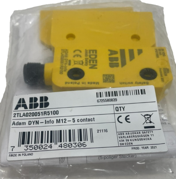NEW ABB 2TLA020051R5100 NON-CONTACT SAFETY SENSOR 24VDC - SB Industrial ...