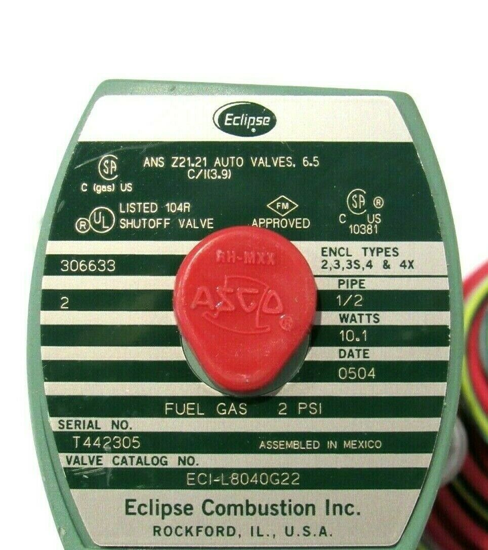 NEW ASCO ECI-L8040G22 SOLENOID VALVE ECIL8040G22 - SB Industrial Supply ...