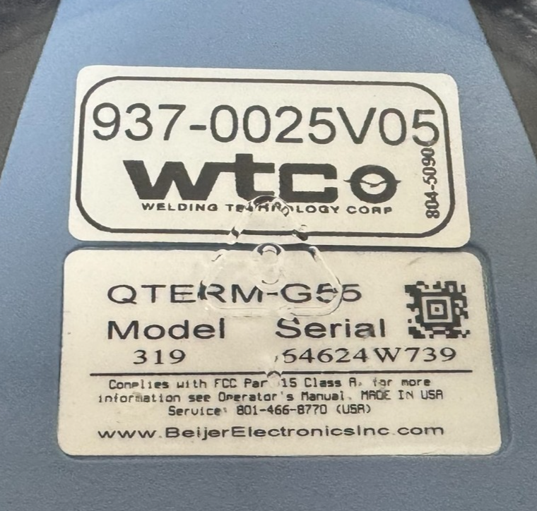 NEW BEIJER QTERM-G55 HANDHELD TERMINAL 319 937-0025V05 WTC 937-0025 ...