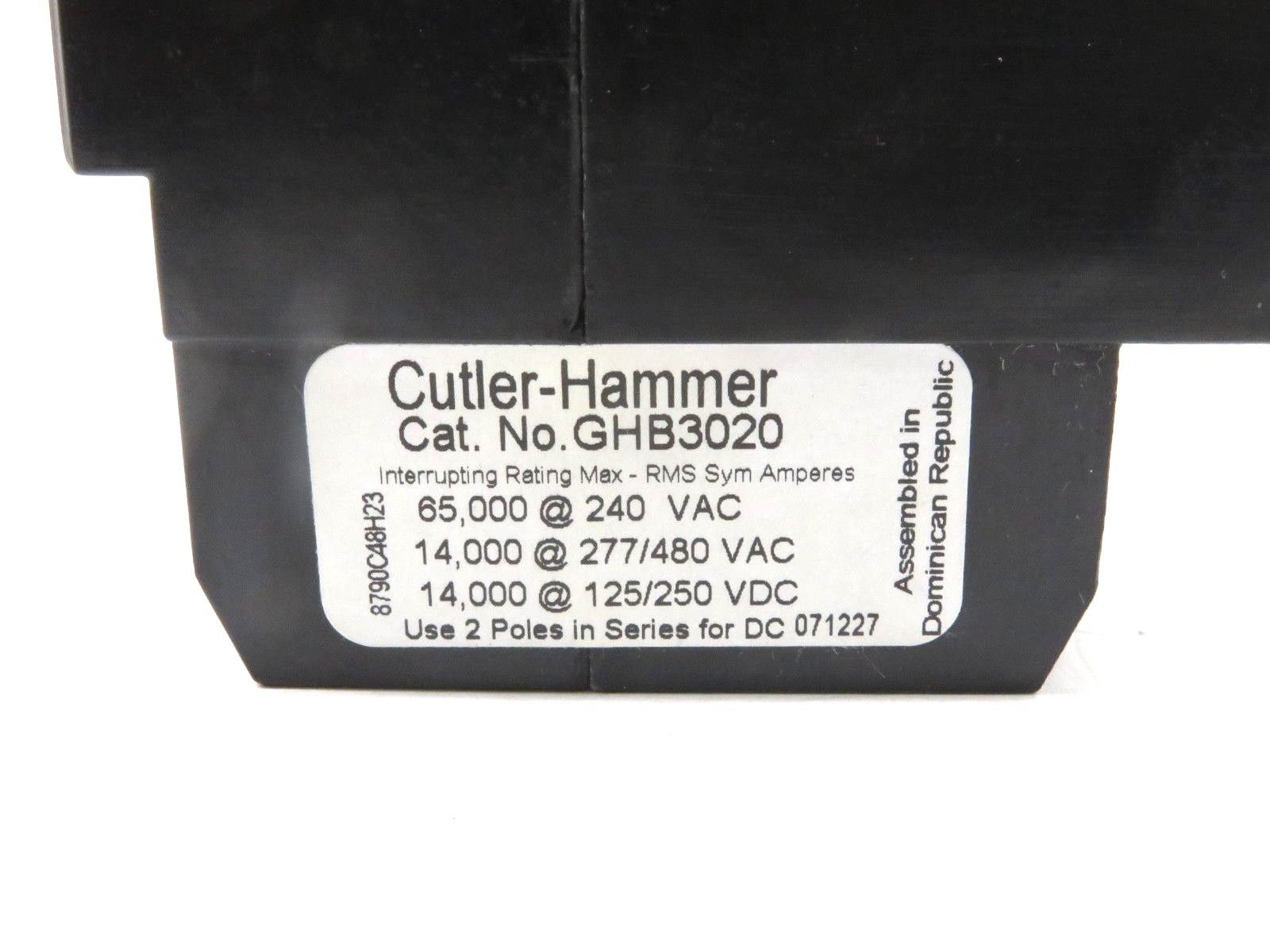 NEW CUTLER HAMMER GHB3020 CIRCUIT BREAKER TYPE GHB - SB Industrial ...
