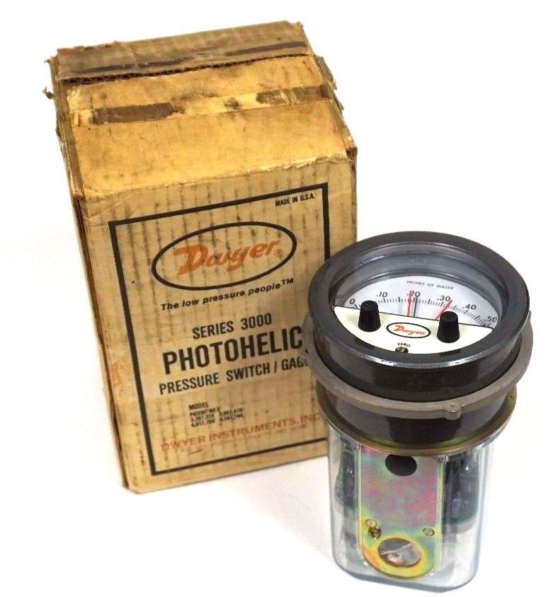 NEW DWYER 3000-0C PHOTOHELIC PRESSURE SWITCH 30000C - SB Industrial ...
