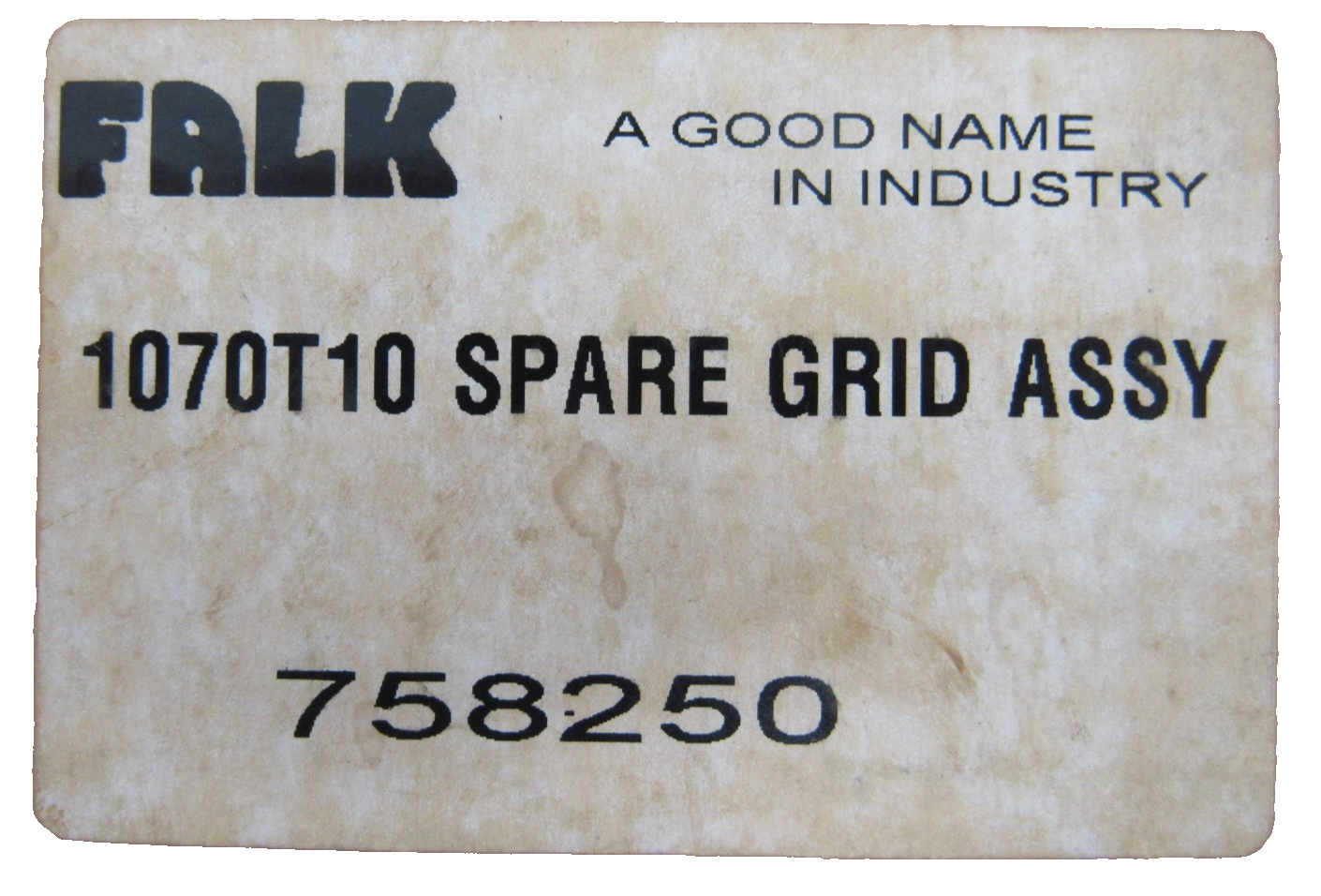 NEW FALK 1070T10 SPARE GRID ASSY COUPLING GRID 758250 - SB Industrial ...