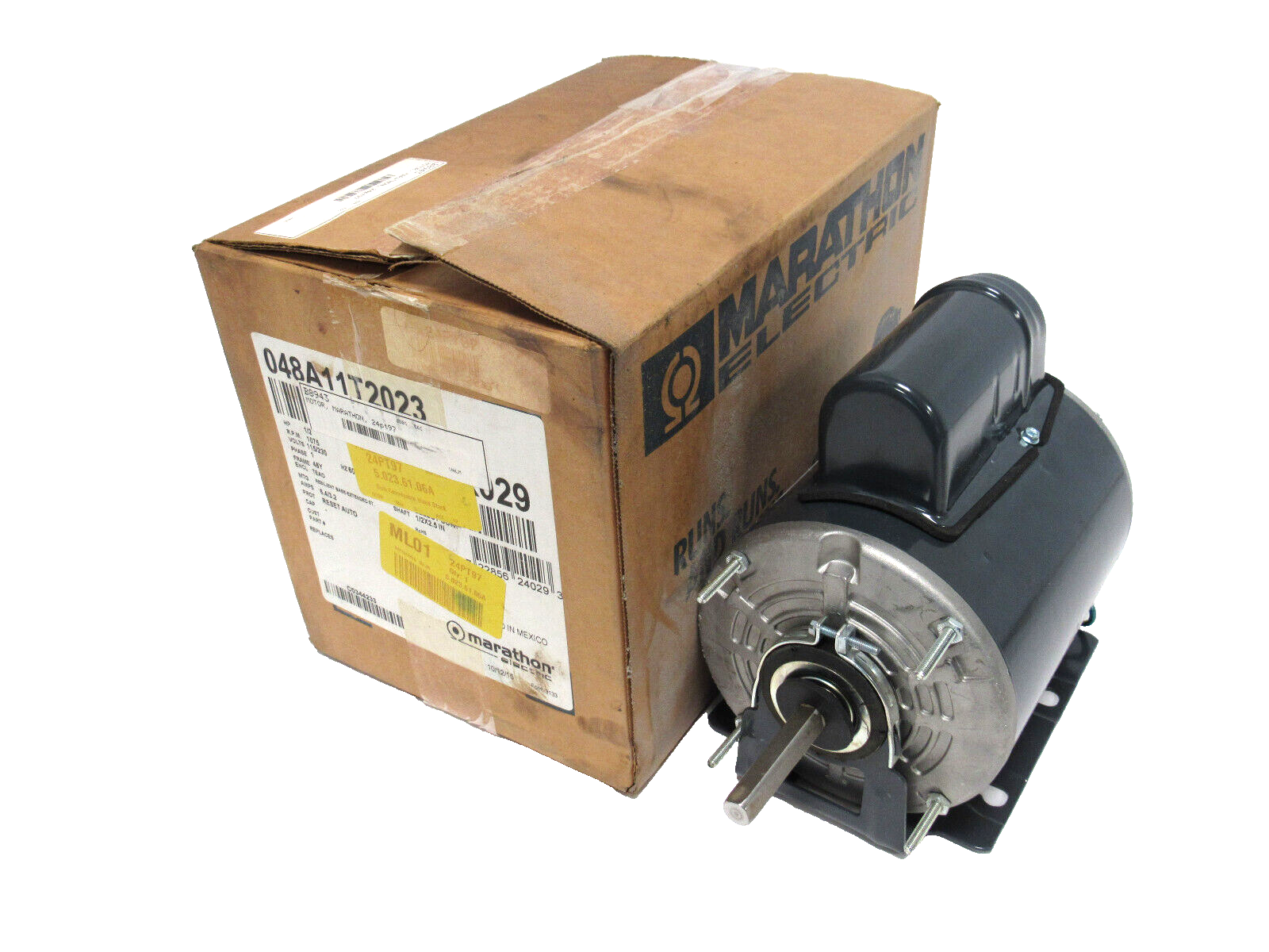 NEW MARATHON X029 MOTOR 1/2HP 1075RPM 115/230V 048A11T2023 - SB ...