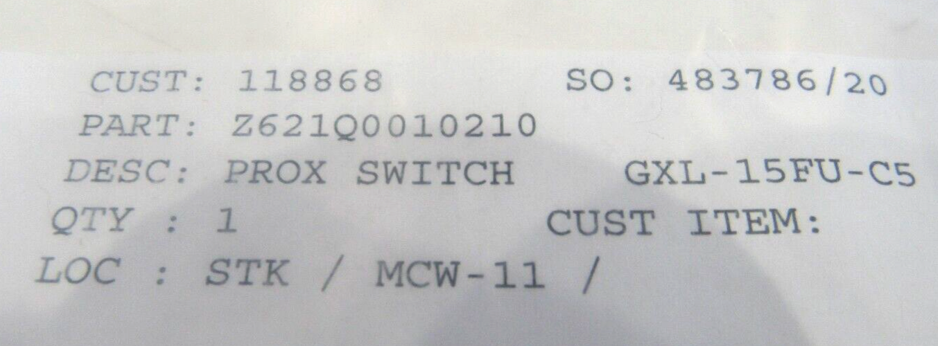 NEW PANASONIC GXL-15FU-C5 PROXIMITY SWITCH GXL15FUC5 - SB Industrial ...