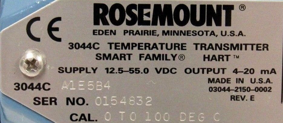 NEW ROSEMOUNT 3044C-A1E5B4 TEMPERATURE TRANSMITTER 3044CA1E5B4 - SB ...