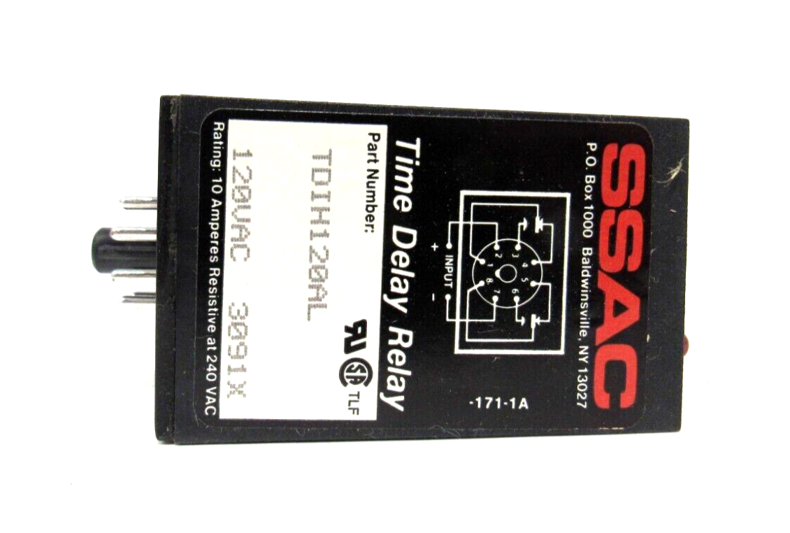NEW SSAC TDIH120AL TIME DELAY RELAY - SB Industrial Supply, Inc.