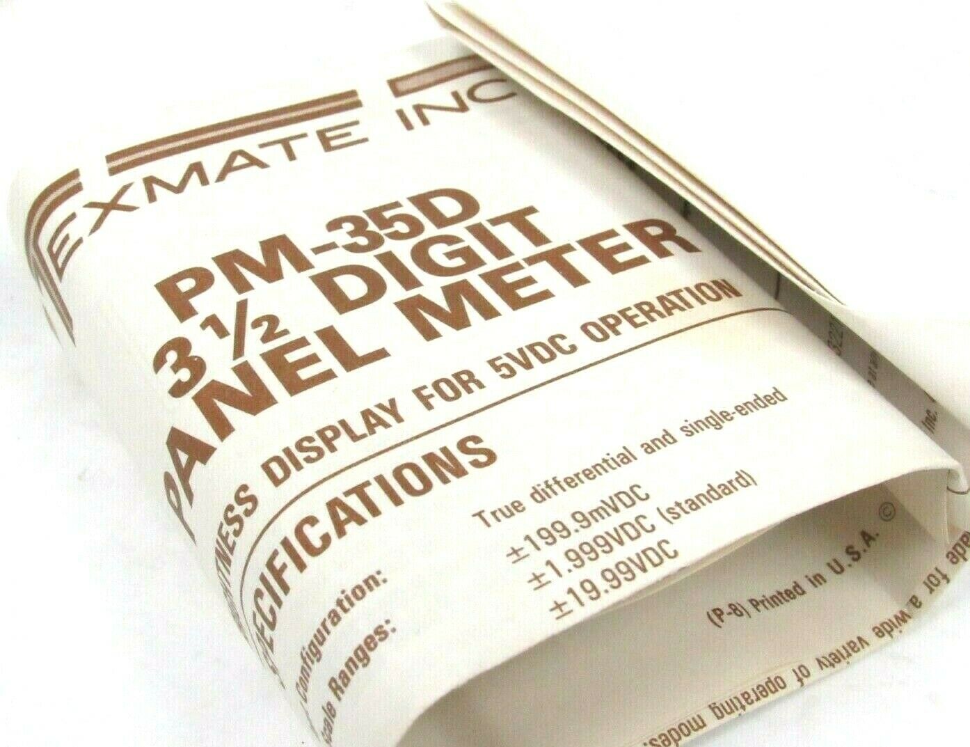 NEW TEXMATE PM-35D DIGITAL PANEL METER PM35D - SB Industrial Supply, Inc.