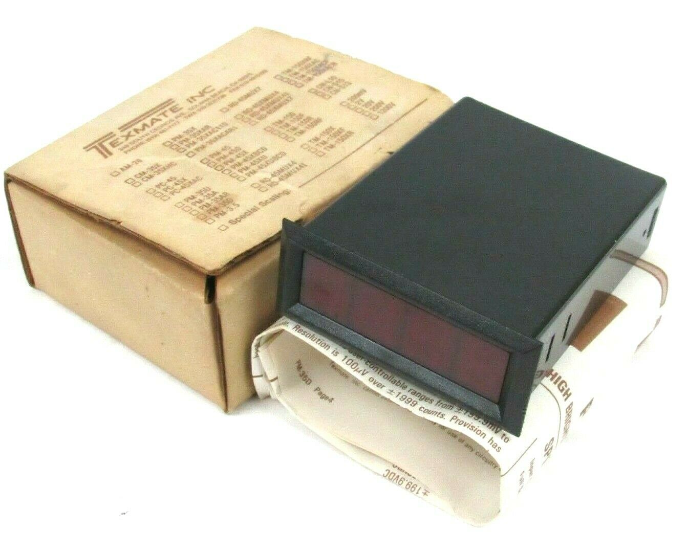 NEW TEXMATE PM-35D DIGITAL PANEL METER PM35D - SB Industrial Supply, Inc.